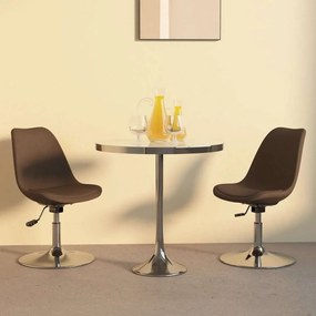 vidaXL Otočné jídelní židle 2 ks textil [338334] Barva: Hnědá