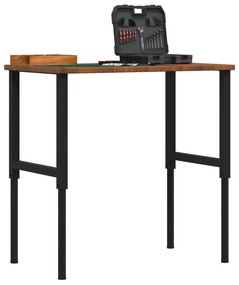 Pracovní stůl tmavě hnědý 100x60x(71,5–98) cm dub obdélníkový 3309681
