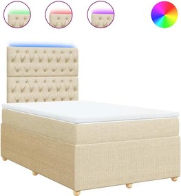 Box spring postel s matrací krémová 120x200 cm textil 3294335