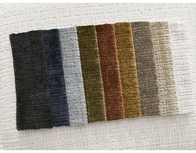 Bílá žinylková rohová pohovka (levý roh/s lenoškou) Leonore – Bobochic Paris