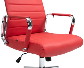 Kancelářská židle Bingley - pravá kůže | červená