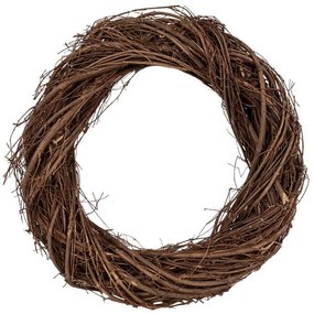 Přírodní hnědý proutěný věnec Woodly M - Ø 35*6 cm