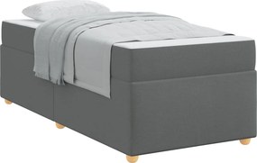 Rám postele s matrací Tmavě šedá 80 x 200 cm textil 3399315