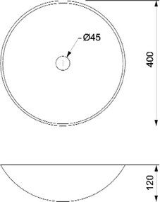Sapho Blok průměr 40 cm 2401-02 umyvadlo