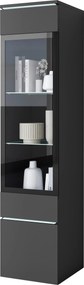 XXXLutz VITRÍNA, černá, 30/130/33 cm P & B - Kredence a vitríny - 002778009003