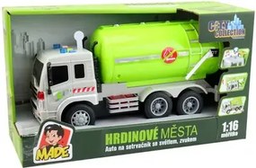 MaDe 14286 - Auto cisterna na setrvačník, se světlem a zvukem, na bate