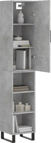 Skříň highboard betonově šedá 34,5x34x180 cm kompozitní dřevo 3199005