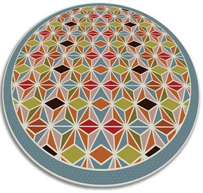 Kulatý vnitřní vinylový koberec Abstraktní kaleidoskop