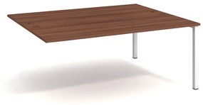 Dvojstůl pracovní řetězící rovný 180×160 cm - Hobis Uni USD 1800 R Dekor stolové desky: ořech, Barva nohou: bílá