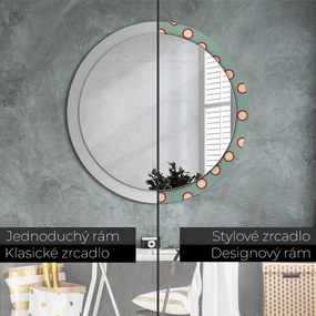 Kulaté dekorativní zrcadlo na zeď Tečky fi 100 cm