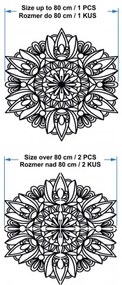 Vyřezávaný květ mandala dřevěný obraz na zeď z překližky I 3D HODINY PR0254
