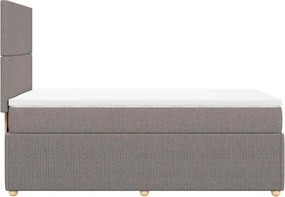 Box spring postel s matrací taupe 100 x 200 cm textil 3291964
