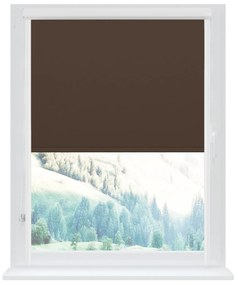 Dekodum Klasická mini roleta v bílé kazetě, barva látky Wenge Šířka (cm): 53, Výška (cm): Standardní (do 150 cm), Strana mechanismu: Práva