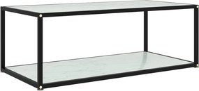 vidaXL Konferenční stolek 100 x 50 x 35 cm tvrzené sklo [322900] Barva: Bílá