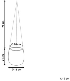 Závěsný květináč ⌀ 20 cm zelený LIVADIA Beliani