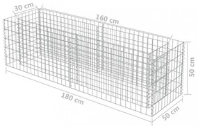 Gabionový vyvýšený záhon pozinkovaná ocel Dekorhome 450x90x100 cm