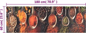 Kuchyňský koberec omyvatelný Lžíce a koření 60 x 180 cm samet 136544