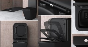 design stojící klozet DOPORRO DZ112 WC - BLACK - soft close
