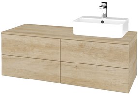 Dřevojas Koupelnová skříňka MODULE SZZ4 120 Varianta: N01 Bílá lesk / D08 Wenge / Levé