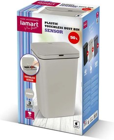 Lamart LT8109 Bezdotykový koš Sensor 50 l, krémová