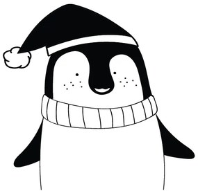 Plakát 'Černobílý tučňák' do dětského pokoje
