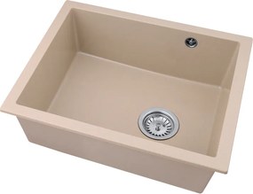 Gamma Decor 5040, 1-komorový granitový dřez 560x460x180 mm, béžová, GMA-ZLE000083
