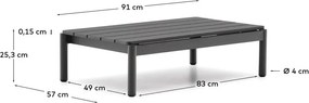 Kovový zahradní konferenční stolek 57x91 cm Sorells – Kave Home