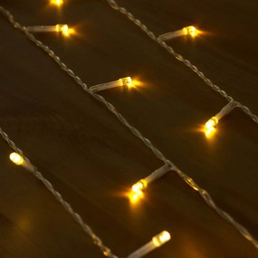 Hobby Line LED světelný závěs do okna, 200 × 200 cm, teple bílá, 200 diod, čirý kabel, IP20 do interiéru, prodlužovací
