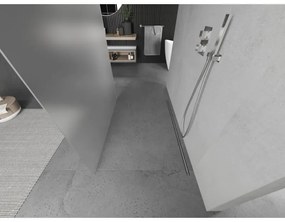 Mexen Kioto, průchozí sprchová zástěna 100 x 200 cm, 8mm sklo námraza, 2x chromová stabilizační rozpěra, 800-100-002-01-30