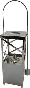 EDCO Lucerna stříbrná hranatá 47 cm / Lucerna / Výška 31 cm / Objem ná