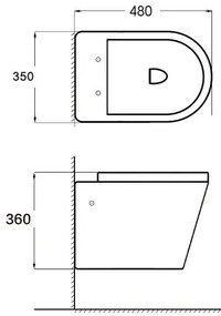 Mexen Rico závěsné wc Rimless a závěsný bidet, černá matná - 35724885 + 30721085