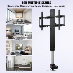 Motorový TV zvedák pro obrazovky 66–152,4 cm, zdvih 800 mm, nosnost 59,9 kg