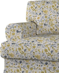 Potah na křeslo IKEA Ekeskog barva žlutá látka pletený vzor, vzorované