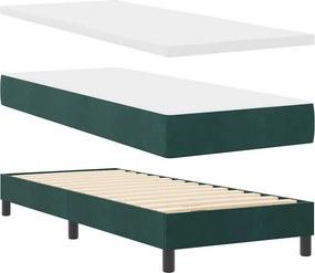 Postel s boxspringem s čelo Tmavě zelená 200 x 80 cm samet 3341387