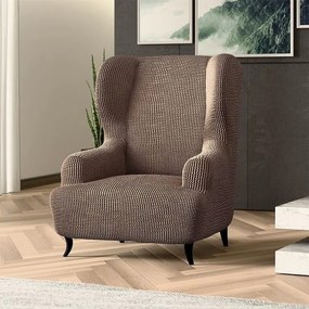Bielastické potahy COSTINA oříšková křeslo ušák (š. 60 - 110 cm)