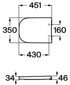 Roca A80147200B - Záchodové prkénko SoftClose GAP supralit/bílá