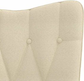 Houpací křeslo krémové textil 327613