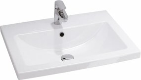 Cersanit Tirso, závěsná umyvadlová skříňka 594x447x572 mm + keramické umyvadlo, béžová matná, S801-541