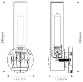 Hinkley HK-ELLISON1-BK-HB -Koupelnové svítidlo ELLISON 1xE27/40W/230V IP44 zlatá