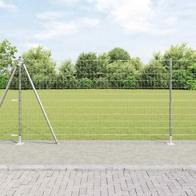 Zahradní euro plot s betonovým základem 10 x 1,2 m Stříbrná 3351001