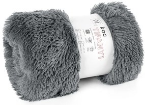 Design 91 Přehoz na křeslo 70x160 Tiffany 1 šedá chlupatá deka D91