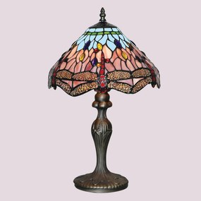 Stolní lampa Dragonfly v Tiffany stylu
