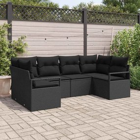 Set pohovek 6 ks Černá polyratan 3346523