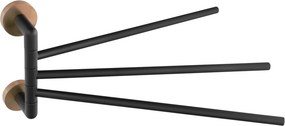 Sapho Larissa - Trojitý držák ručníků, délka 35 cm, černá/matná měď WS022BC