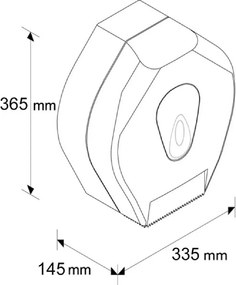 Merida TOP MEGA Gigant - zásobník na toaletní papír JUMBO 280, bílý