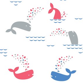 dětská tapeta velryba Vzor: 1