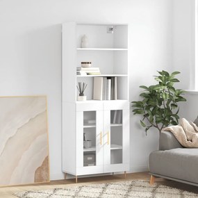 vidaXL Skříň highboard 69,5 x 34 x 180 cm kompozitní dřevo [3189302] Barva: Bílá