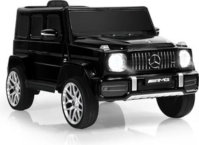 Costway Černé elektrické autíčko Mercedes Benz s hudbou a světlomety pro děti