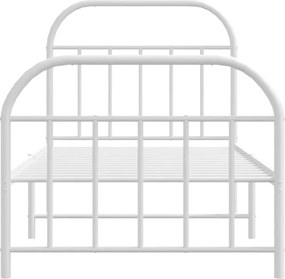 vidaXL Kovový rám postele s hlavovým a nožním čelem 90 x 200 cm [353695] Barva: Černá