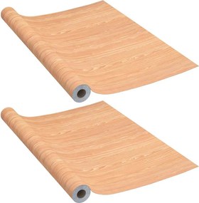 Samolepicí tapety na dveře 2 ks javor 210 x 90 cm PVC 326138
